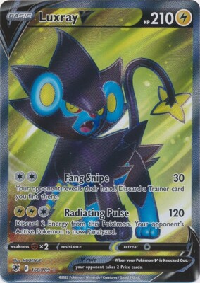 Luxray V (Full Art) 168/189 Ultra Rare Astral Radiance Pokemon TCG | eBay