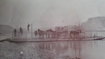 1800s Snake River Ferry, Washington Photo (3 1/4 x 5 1/2 inches ...