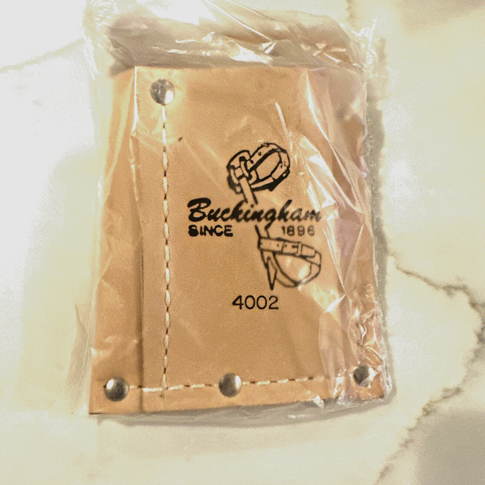 BUCKINGHAM LINEMAN Electrician Tool Pouch Leather 2 Pocket BUCK Model ...