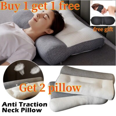 ANTI SNORING STOP SNORING PILLOW ORTHOPAEDIC PYRAMID PILLOW BACK NECK ...