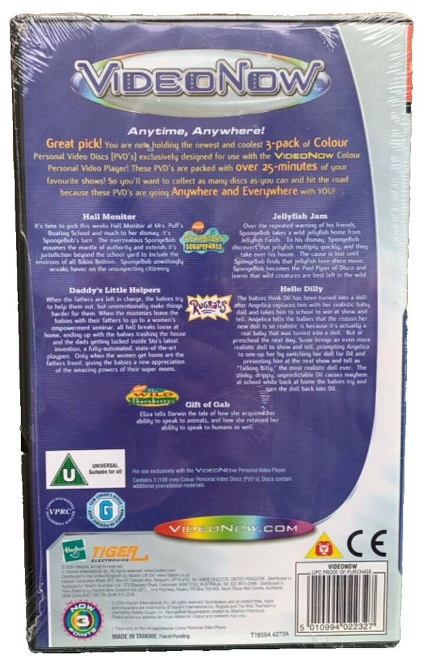 Hasbro Video Now - Nickelodeon Selection 3 PVDs - New & Sealed | eBay UK