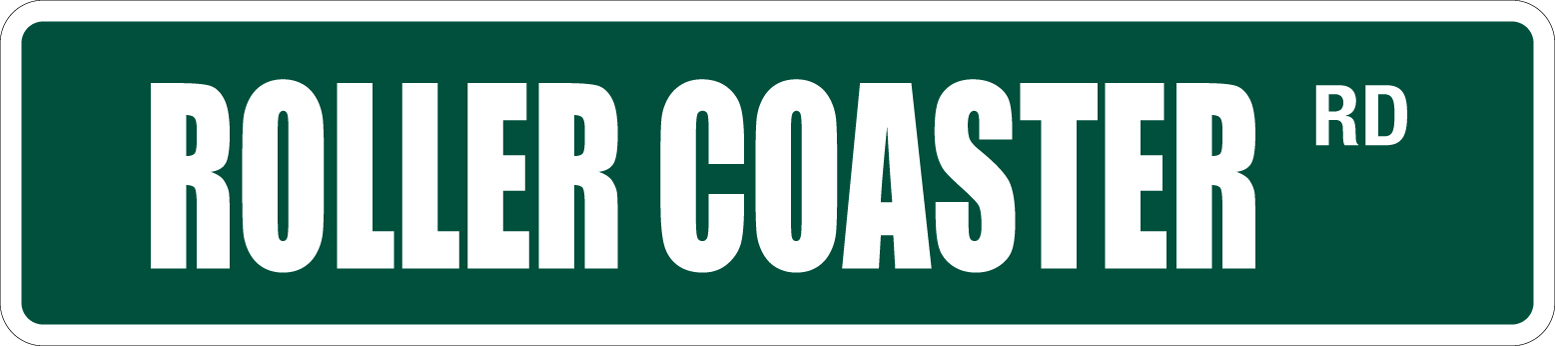 *Aluminum* Roller Coaster 4" x 18" Metal Novelty Street Sign SS 3096 | eBay
