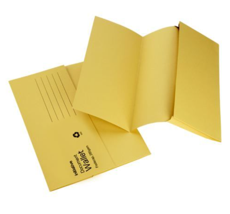 285gsm Foolscap Premium Document Wallets A4 Paper Storage Files Folders ...
