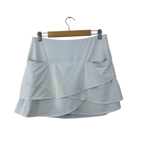 Lucky In Love Large Skort Skirt White Tennis Athletic Sport Stretch ...