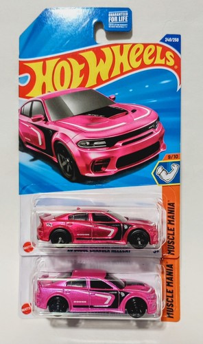 HOT WHEELS 2025 Super Treasure Hunt STH PINK DODGE CHARGER HELLCAT w ...