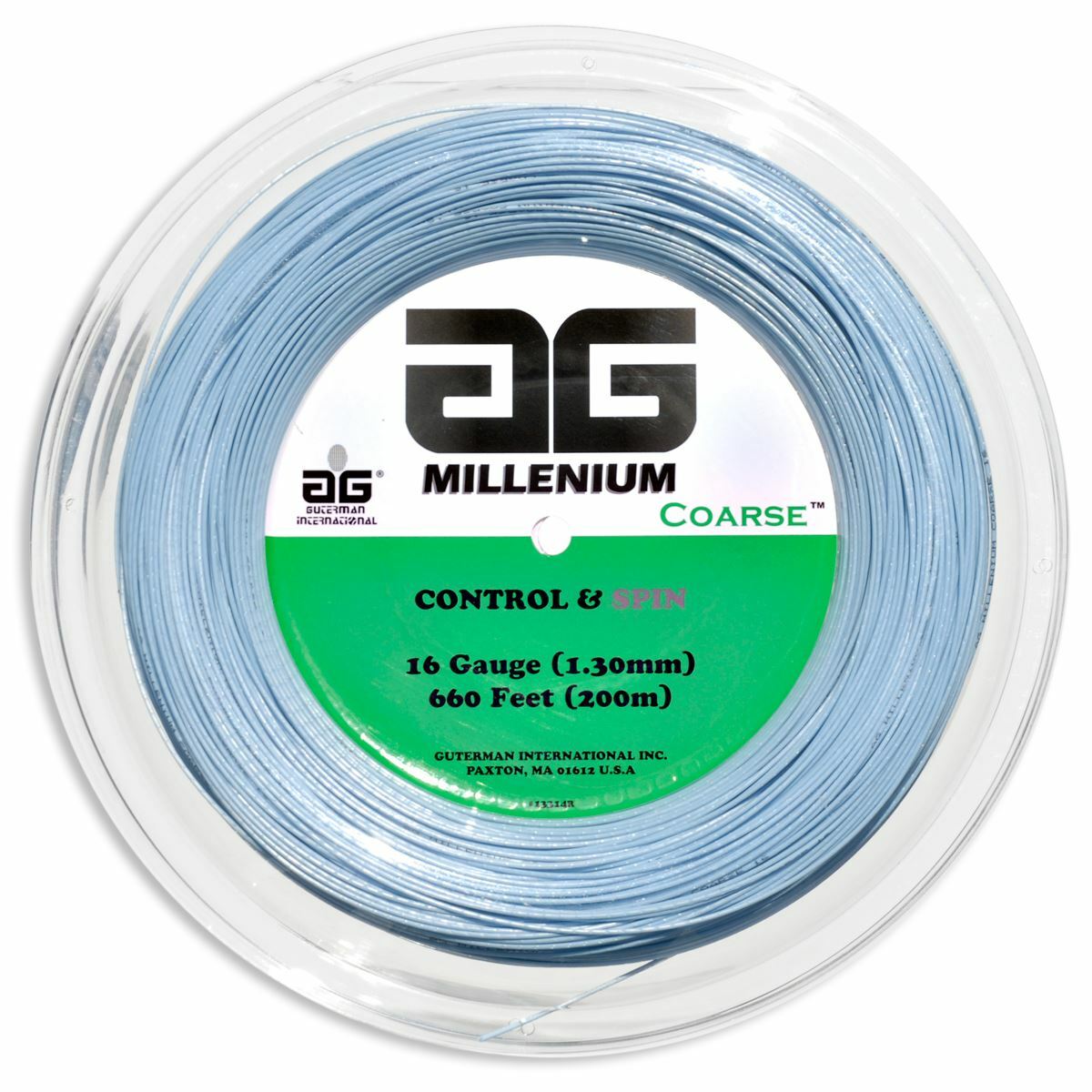 AG Millenium Coarse Tennis String Reel-16-Light Blue | eBay