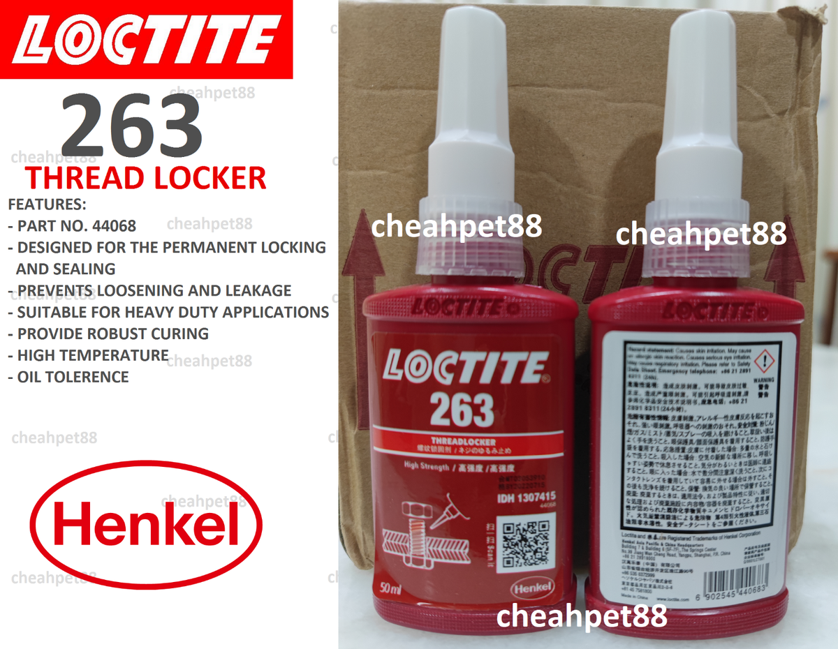 LOCTITE Threadlocker LOCTITE 263 Red Threadlocker - High Strength ...