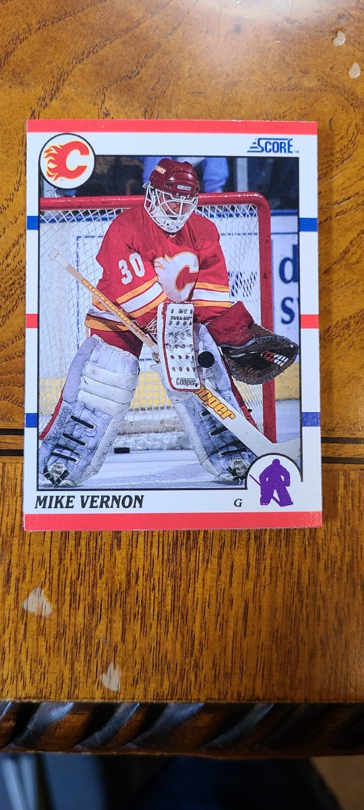 1990-91 Score Canadian Mike Vernon Calgary Flames #52 hockey card | eBay