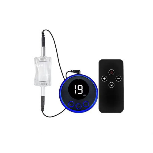 Electric E-Stim Penis Stretcher Enhancer Ball-Scrotum-Ring-Delay ...