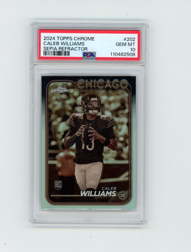Caleb Williams 2024 Topps Chrome Sepia Refractor RC PSA 10 | eBay