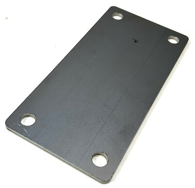 Steel FIXING PLATE 200 x 100 - 5.0 / 10.0mm Thick 4 Holes & 4 x Rad ...