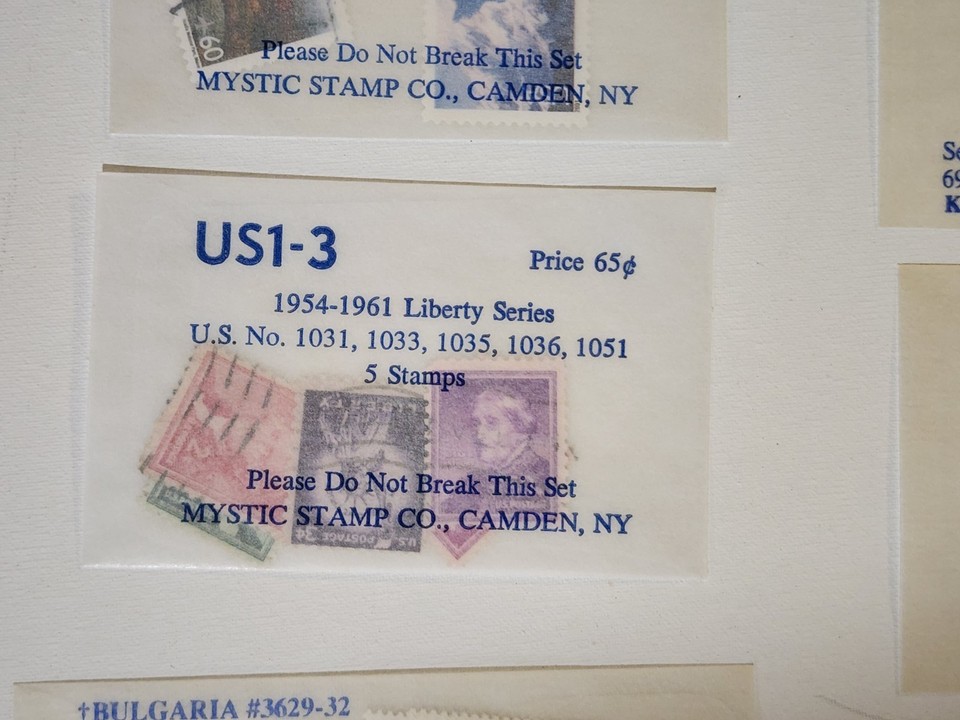 Kenmore Stamp Album Bulgaria Complete Sets Lot + Mystic U.S. Stamp ...