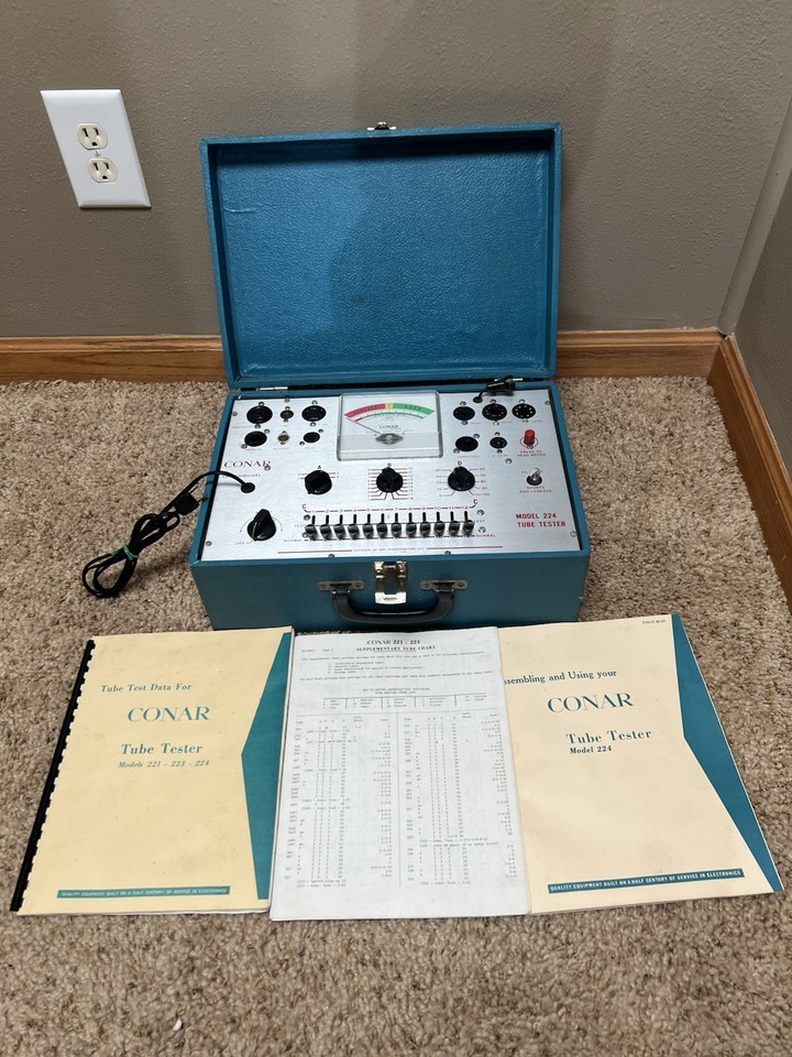 Conar Model 224 tube tester in very good condition with Manuals ...