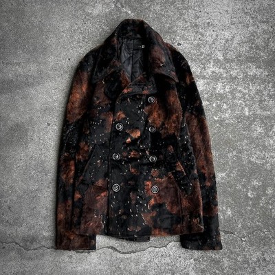 00s Archive Velvet Peacoat Y2K Archive Grunge | eBay