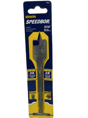Wood Drill Bit 15/16" Irwin #88815 Spade drill bit Speedbor | eBay
