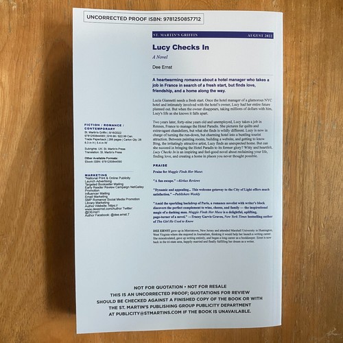 Lucy Checks In : A Novel by Dee Ernst (2022, Trade Paperback) for sale ...