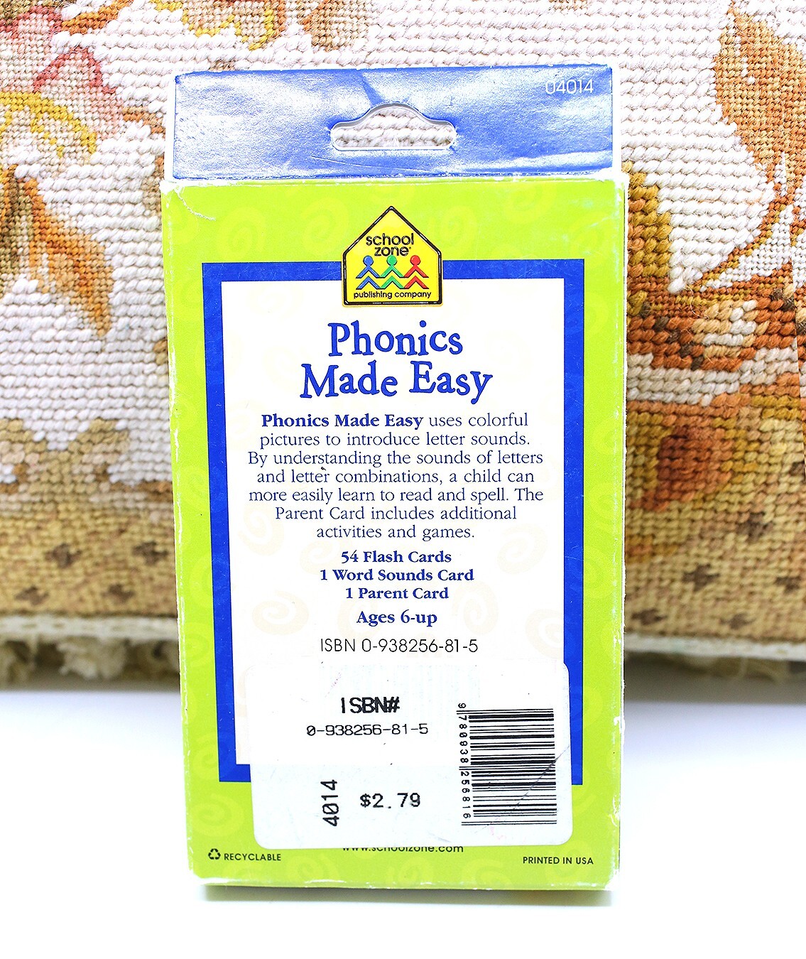 SCHOOL ZONE PHONICS MADE EASY ALPHABET FLASH CARDS AGES 6 AND UP | eBay