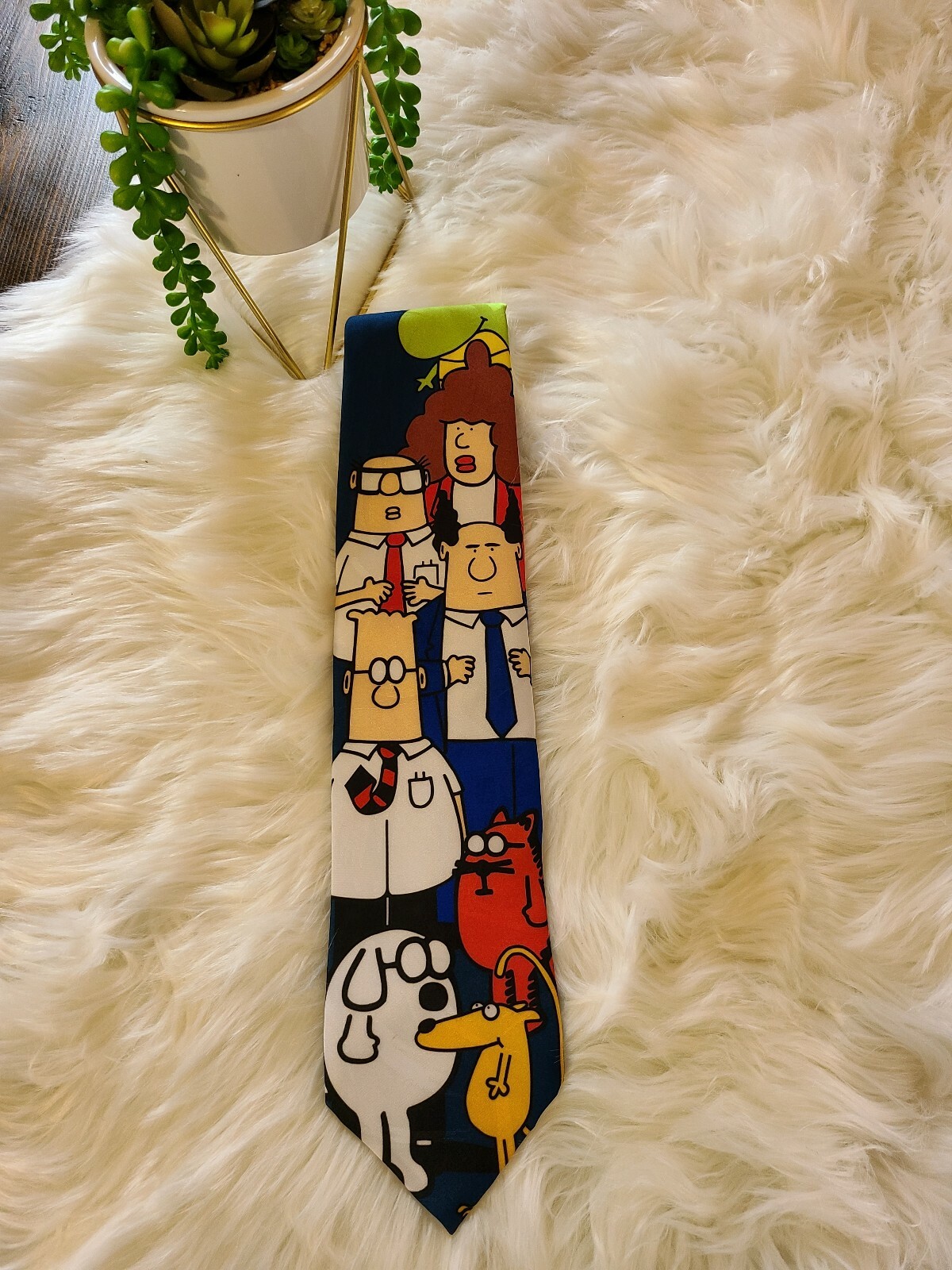 Dilbert Tie Men's Necktie Ralph Marlin Dogbert Catbert and the Gang | eBay