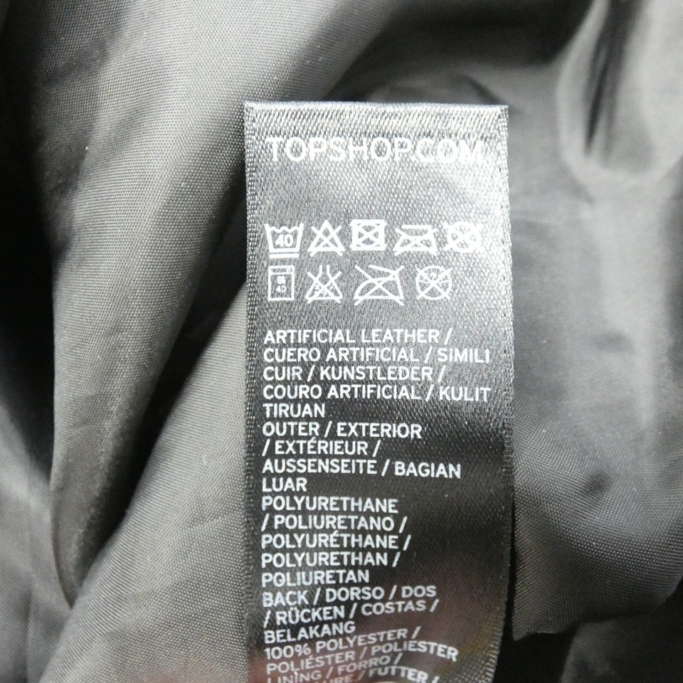 Topshop Vinyl Mini Dress Black Sleeveless Faux Leather Backless Party ...