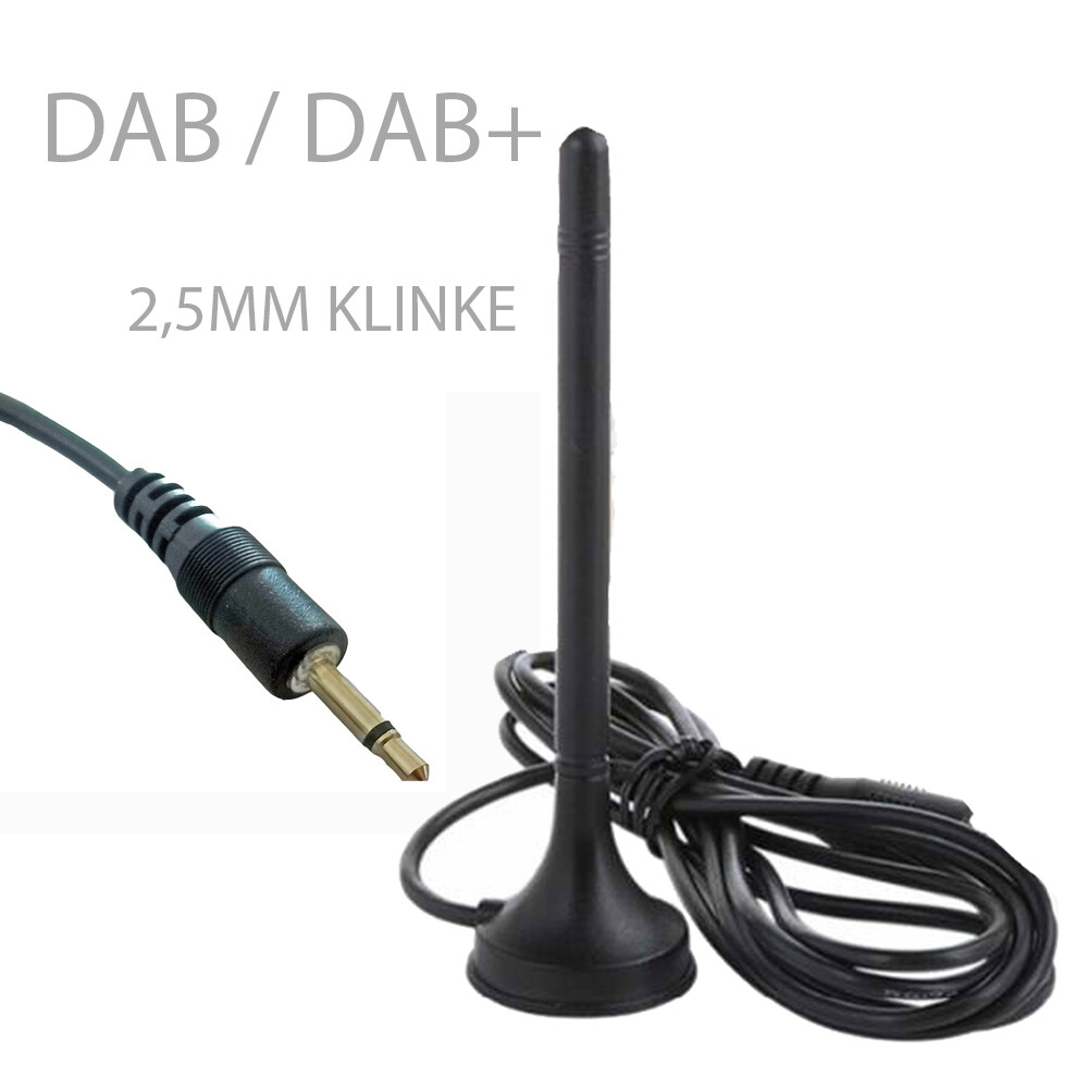 DAB ANTENNE 2,5mm Klinke Stecker DAB+ Adapter Auto Digital Radio Bose ...