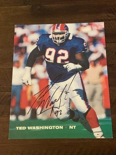 Bills Ted Washington Autographed 8x10 Photo | eBay
