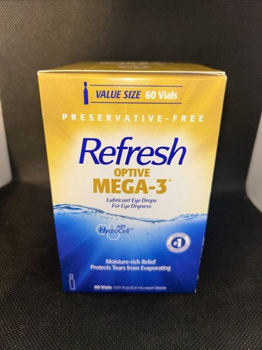 Refresh Optive Mega-3 Lubricant Eye Drops Preservative 60 Vials | eBay