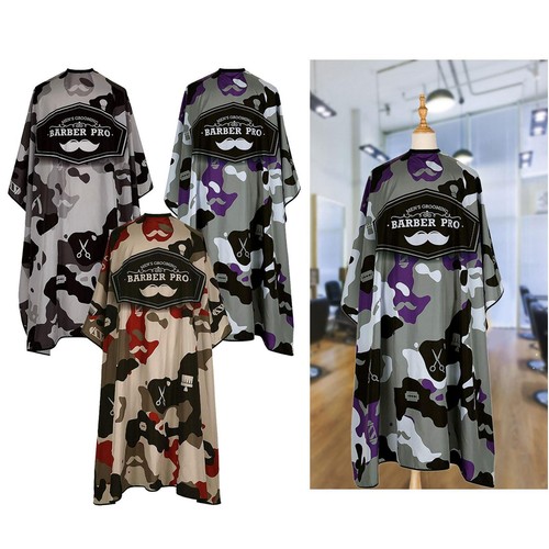 Barber Cape Professional Camouflage Large Apron Cloth Salon Cape for ...
