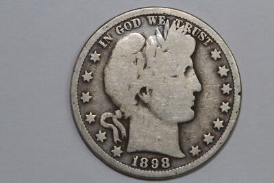 1898-O Barber 90% Silver Half Dollar Grading Very Good (BARH896) | eBay