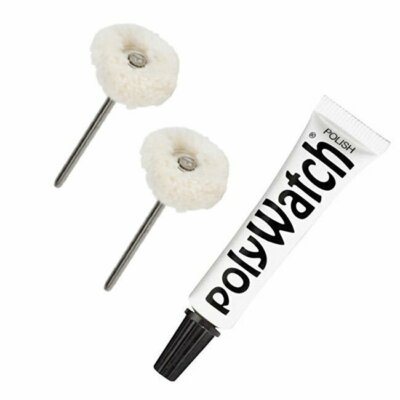 Polywatch Watch Crystal Scratch Remover + 2 Mounted String Buff Soft ...
