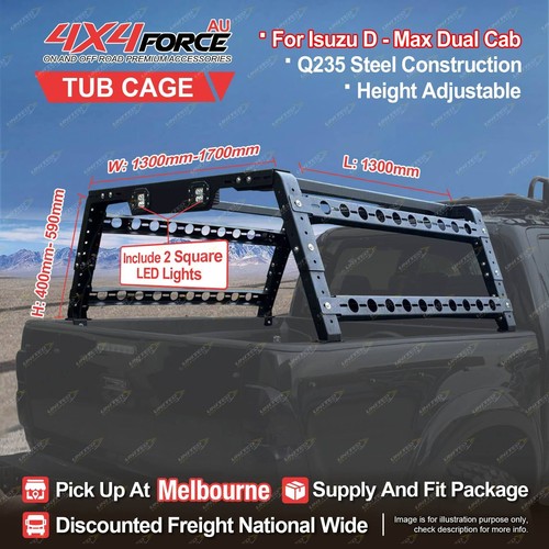 Ute Tub Ladder Rack Multifunction Steel Carrier Cage for Isuzu D-Max ...