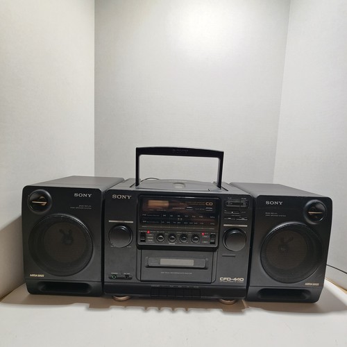 Sony CFD-440 Portable Shelf Boombox Stereo System AM/FM CD Cassette ...