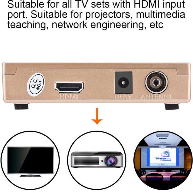 RF to HDMI Digital Convertor TV BOX Analog TV Receiver Adapter +Remote ...