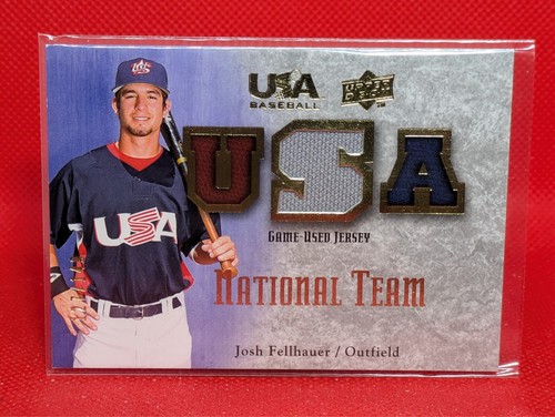 2008-09 USA Baseball National Team Jerseys #NTJF Josh Fellhauer Jersey ...