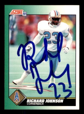 1991 Score Football #229 Richard Johnson Signed Autograph (no COA) | eBay