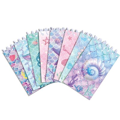 8pcs Mermaid Theme Pocket Notebooks Mini Notepads 2025 Coil Booklet ...