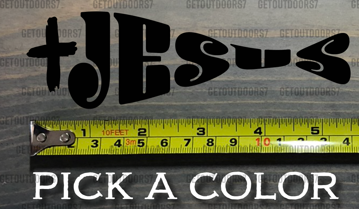 Jesus Fish Sticker Decal HEKI NOTW 5.5" Christian Flag Religious In God ...