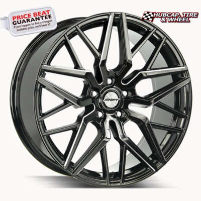 Shift Spring H33 Gloss Black Milled - 20x8.5 - 5x114.3 BP, 35MM Offset ...
