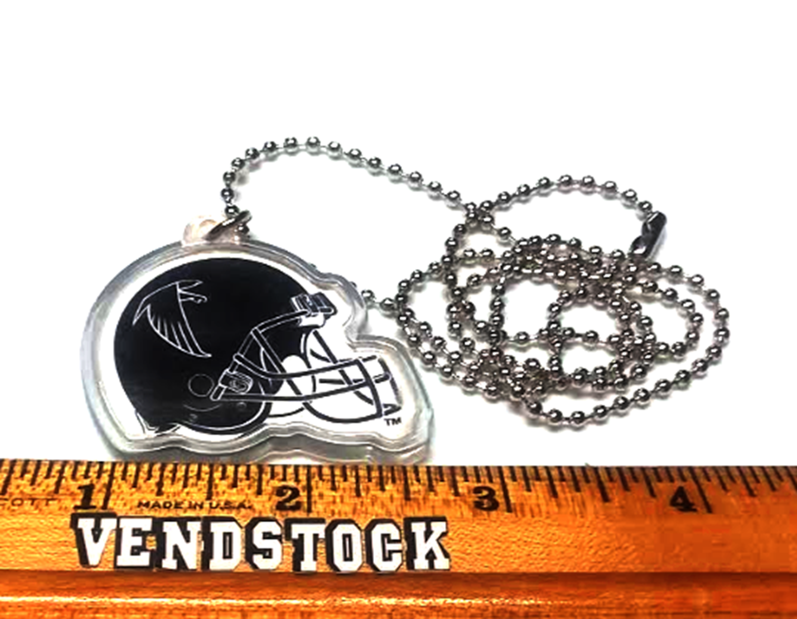 ATLANTA FALCONS PENDANT 21" CHAIN DIE CUT HELMET 2 SIDEDS LICENSED NFL ...