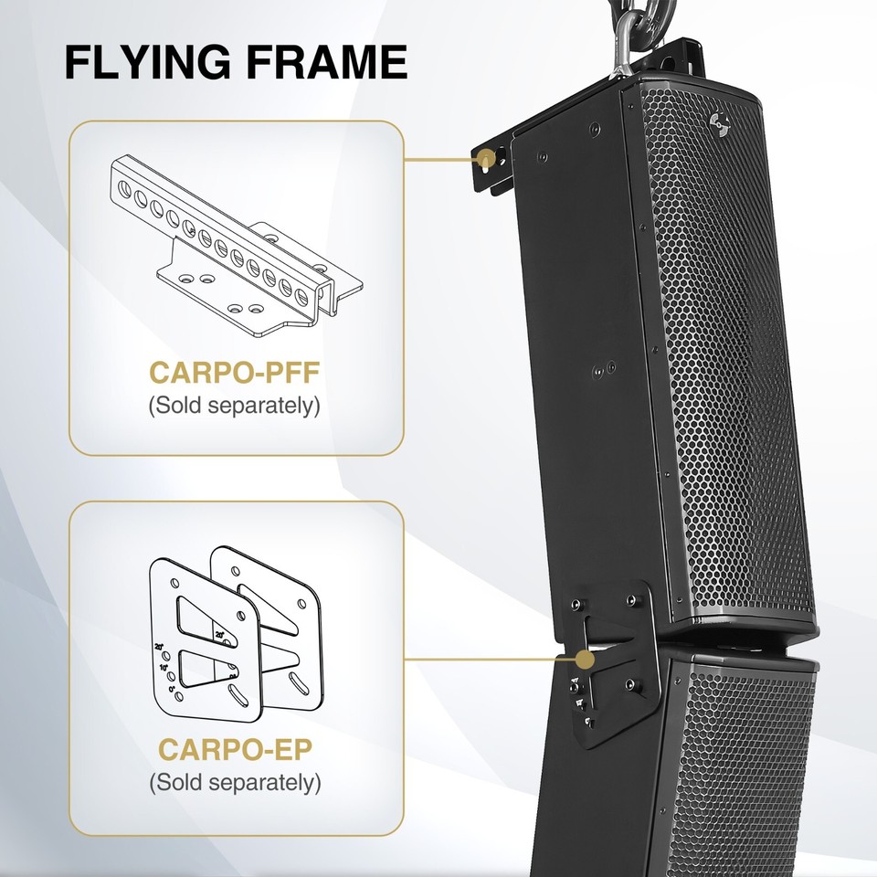 Sound Town Passive Wall-Mount Column Line Array Speaker 4x5", Black ...