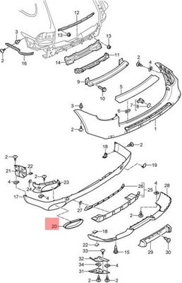 Genuine PORSCHE Cayenne 9PA1 Trim Left Titanium metallic 95550583701U90 ...