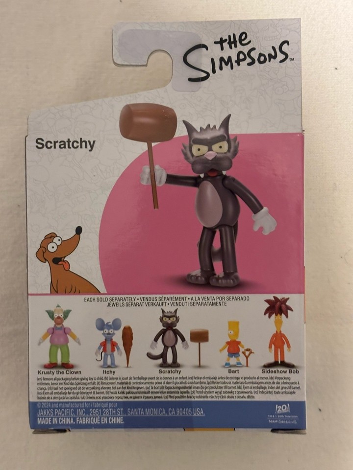 The Simpsons Scratchy 2.5” Action Figure (NEW + SEALED) | eBay UK