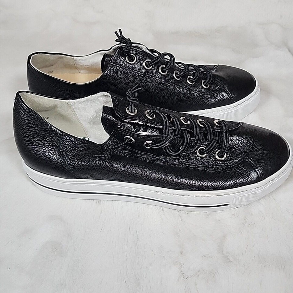 $ 378 Mens Sz 8.5 Paul Green Hadley Platform Sneaker In Black White | eBay