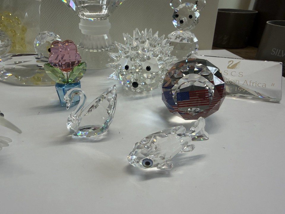 SWAROVSKI CRYSTAL FIGURINE COLLECTION JOB LOT OF 14 PIECES SCS MEMORIES ...