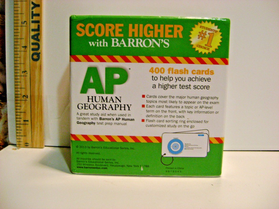 BARRON'S AP Human Geography Flash Cards | eBay