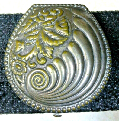 Antique Nickle 'Scallop Shell ' Face Powder,Storage Box | eBay