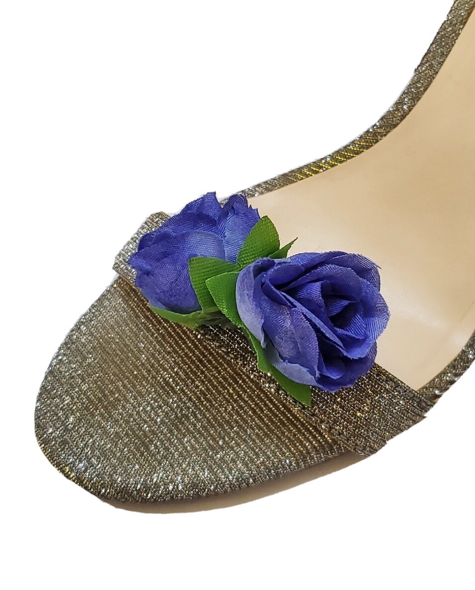 Blue Color Flower Clips for Shoes (2 pieces), Shoe Clips, Shoe ...