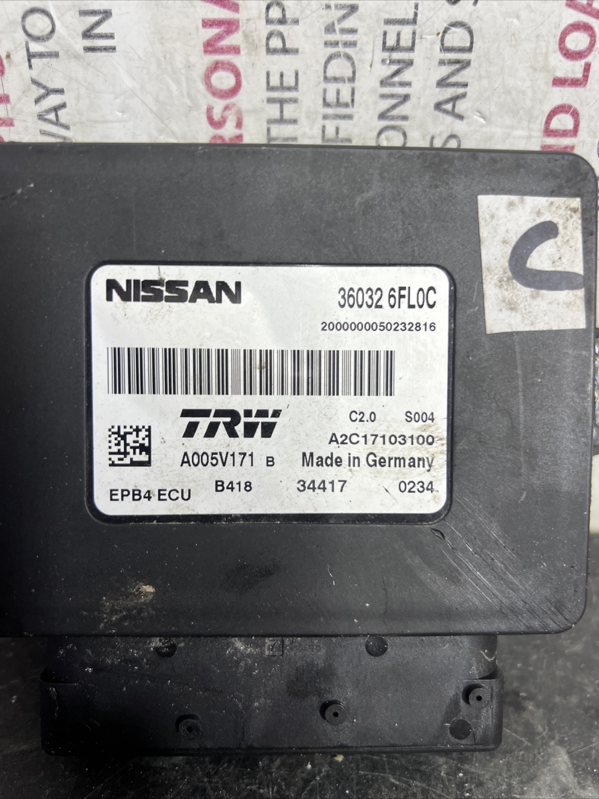 2017 MK2 NISSAN QASHQAI J11 ECU PARKING BRAKE CONTROL MODULE UNIT ...