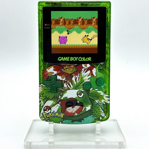 Nintendo Game Boy Color GBC IPS Q5 Backlight Mod Pokemon Venusaur Green ...