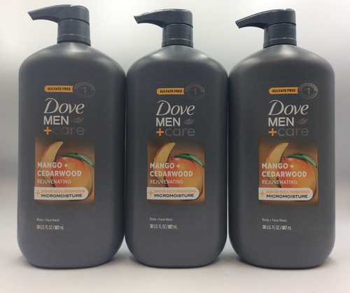 Dove Men+Care Nourishing Face & Body Wash, Mango + Cedarwood, 30oz ...