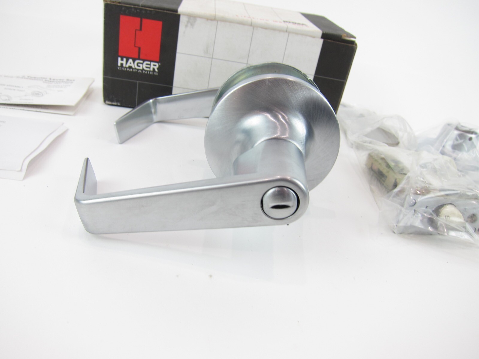 NEW Hager 3640 Withnell Lever Privacy Lockset US26D 92430 | eBay